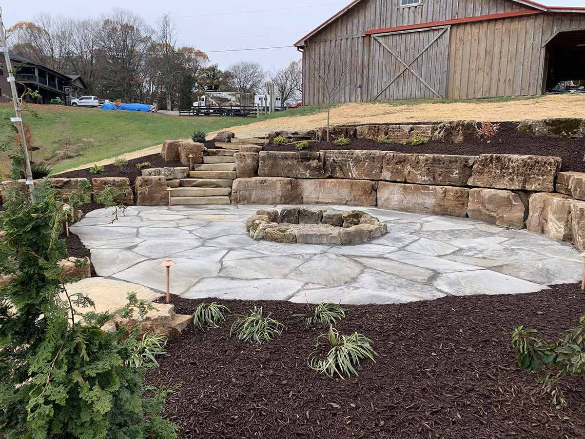 Mulch & Material Blowing - Aching Acres Landscaping